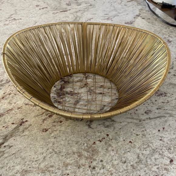 Accents | Metal Decorative Basket | Poshmark
